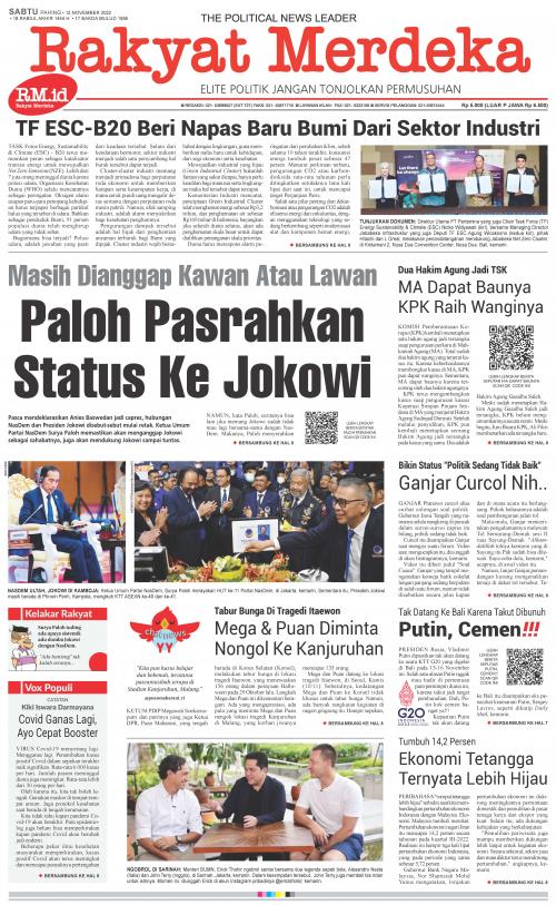 Epaper Rakyat Merdeka 12 November 2022