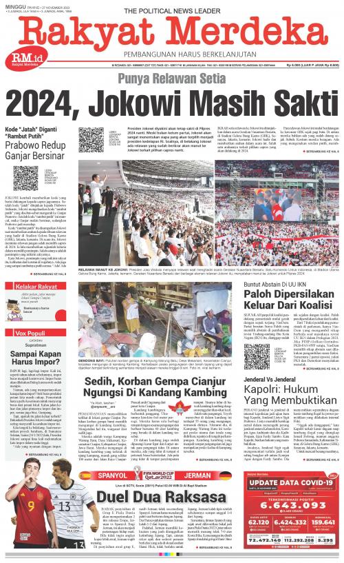 Epaper Rakyat Merdeka 27 November 2022