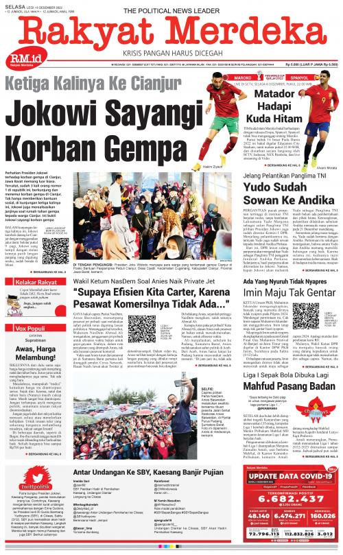 Epaper Rakyat Merdeka 6 Desember 2022