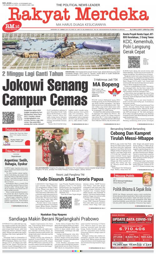 Epaper Rakyat Merdeka 20 Desember 2022