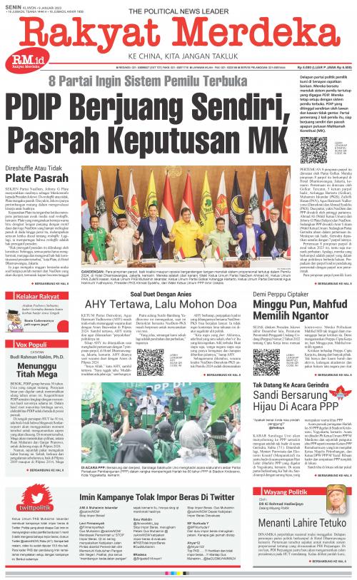 Epaper Rakyat Merdeka 9 Januari 2023