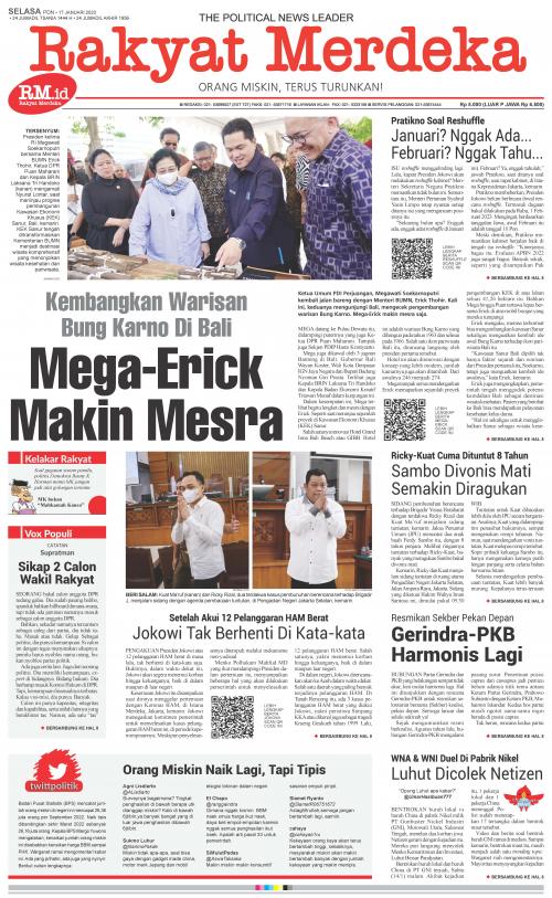 Epaper Rakyat Merdeka 17 Januari 2023