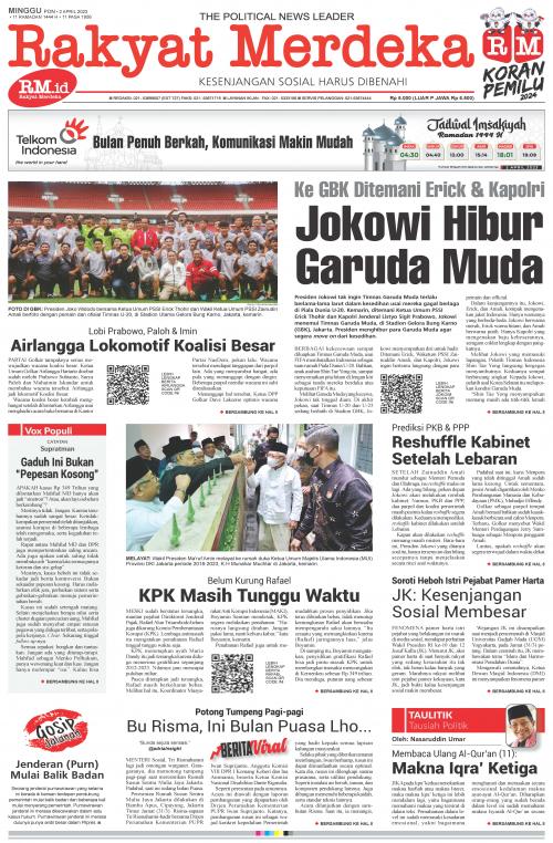 Epaper Rakyat Merdeka 2 April 2023