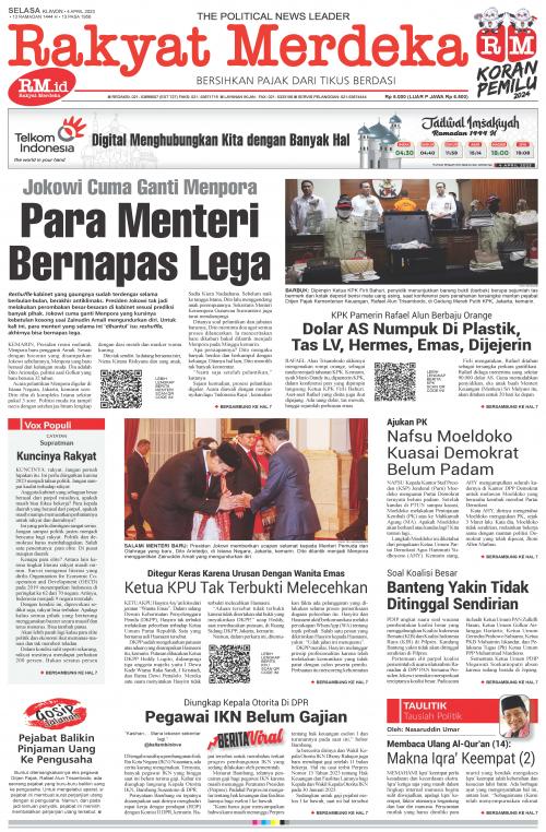 Epaper Rakyat Merdeka 4 April 2023