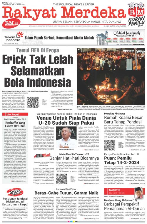 Epaper Rakyat Merdeka 5 April 2023