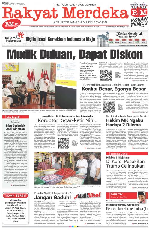 Epaper Rakyat Merdeka 6 April 2023