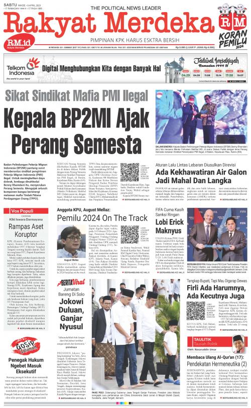 Epaper Rakyat Merdeka 8 April 2023