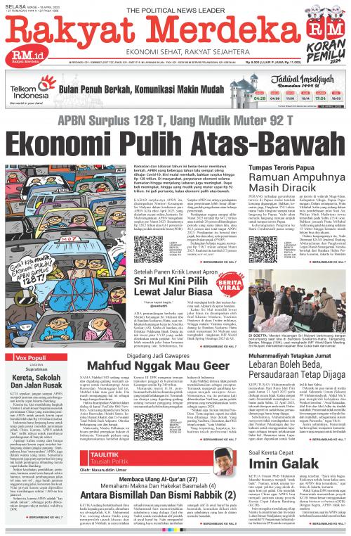 Epaper Rakyat Merdeka 18 April 2023