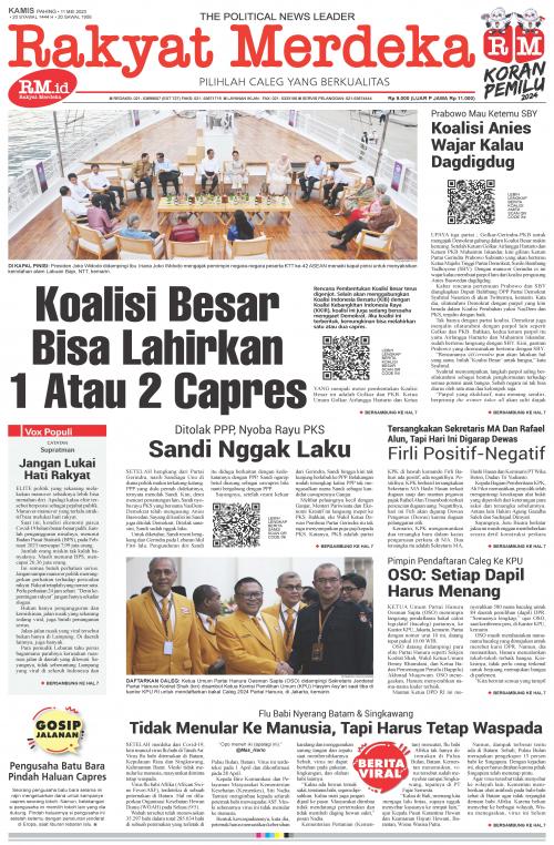 Epaper Rakyat Merdeka 11 Mei 2023