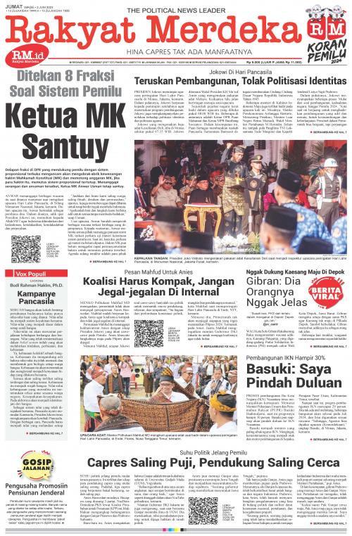 Epaper Rakyat Merdeka 2 Juni 2023