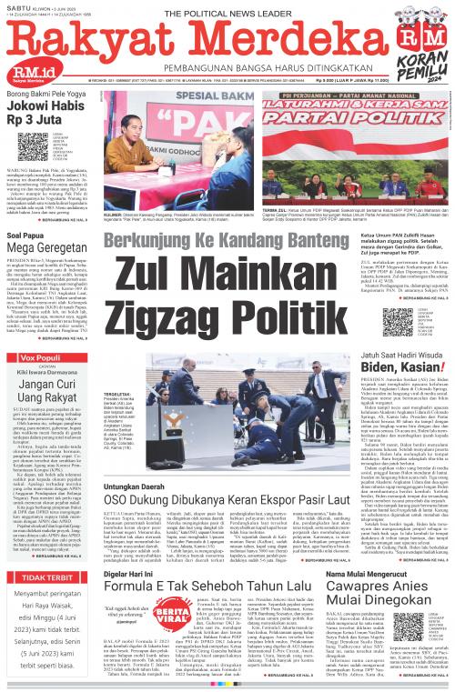 Epaper Rakyat Merdeka 3 Juni 2023