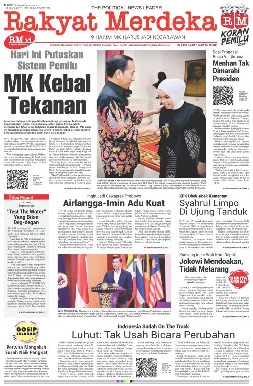 Epaper Rakyat Merdeka 15 Juni 2023