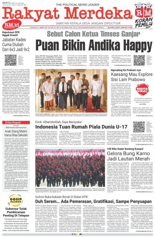 Epaper Rakyat Merdeka 24 Juni 2023