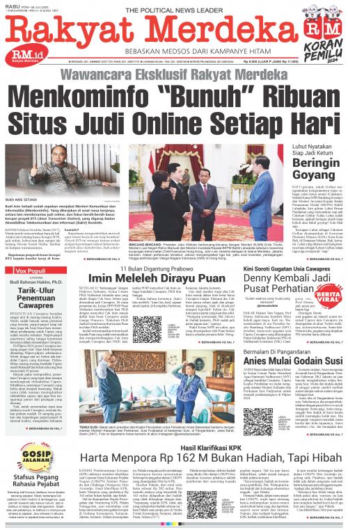 Epaper Rakyat Merdeka 26 Juli 2023