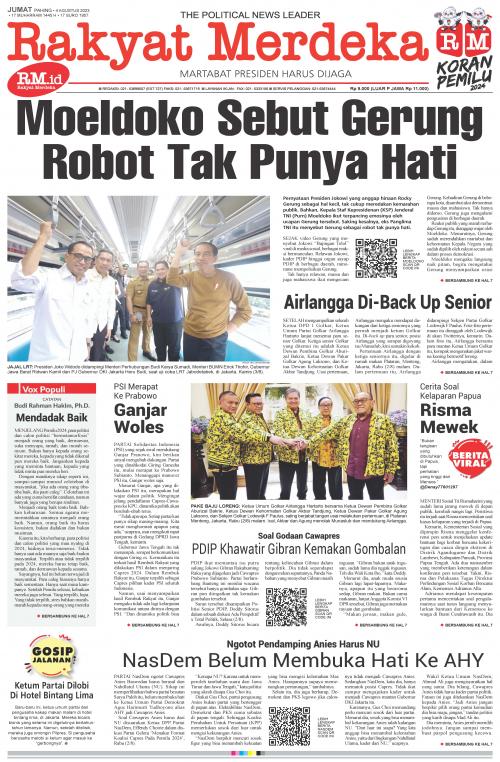 Epaper Rakyat Merdeka 4 Agustus 2023