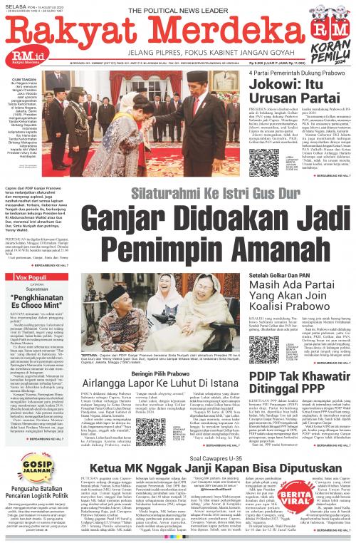 Epaper Rakyat Merdeka 15 Agustus 2023