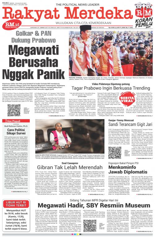 Epaper Rakyat Merdeka 16 Agustus 2023