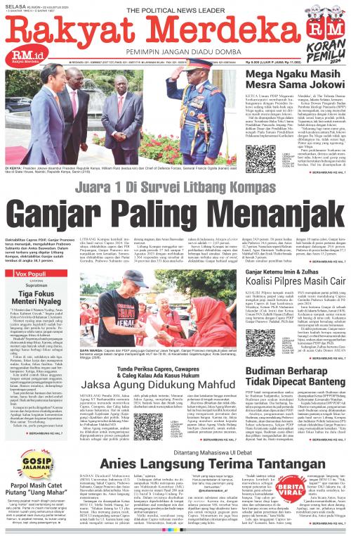 Epaper Rakyat Merdeka 22 Agustus 2023