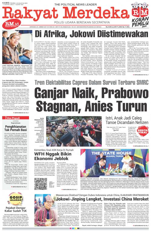 Epaper Rakyat Merdeka 24 Agustus 2023