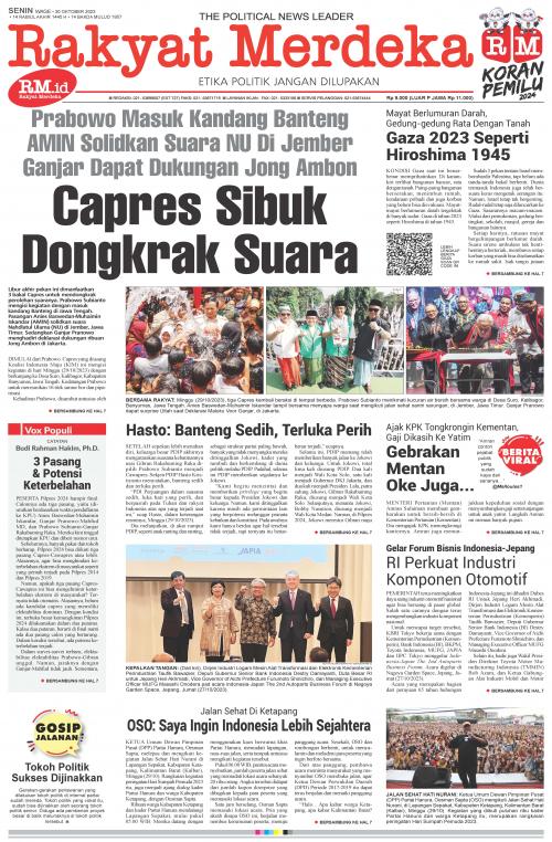 Epaper Rakyat Merdeka 30 Oktober 2023