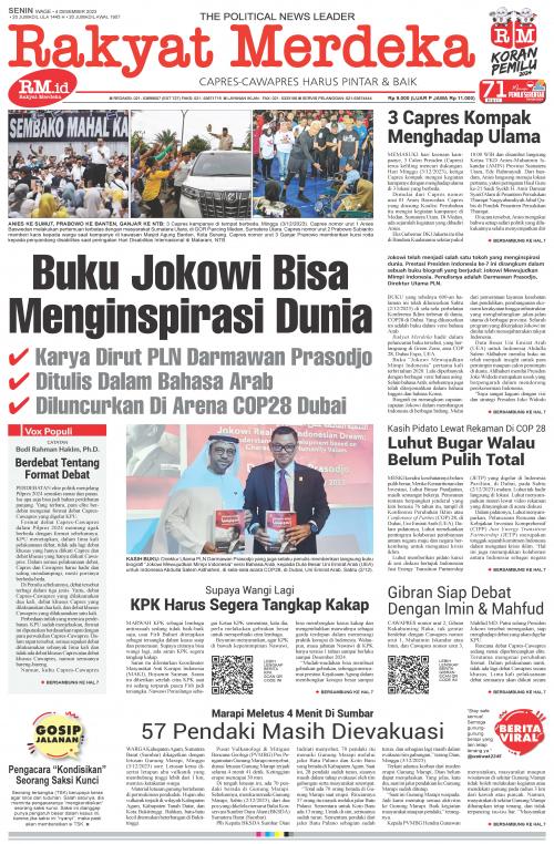 Epaper Rakyat Merdeka 4 Desember 2023