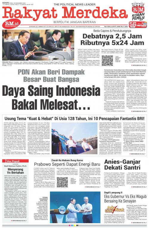 Epaper Rakyat Merdeka 18 Desember 2023