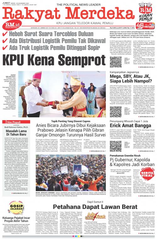 Epaper Rakyat Merdeka 29 Desember 2023