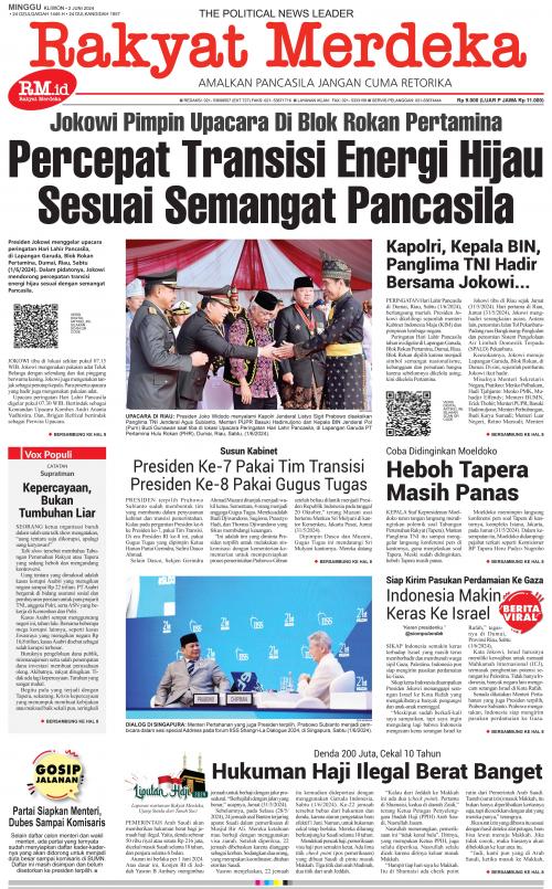 Epaper Rakyat Merdeka 2 Juni 2024