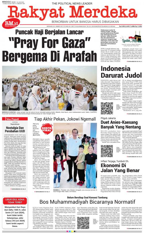 Epaper Rakyat Merdeka 16 Juni 2024