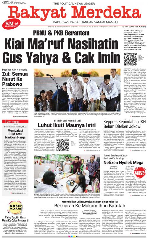 Epaper Rakyat Merdeka 2 Agustus 2024