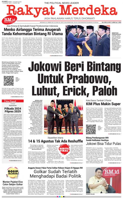 Epaper Rakyat Merdeka 15 Agustus 2024