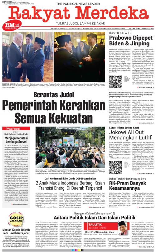 Epaper Rakyat Merdeka 18 November 2024