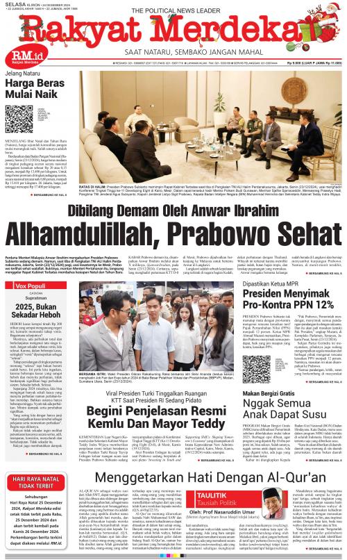 Epaper Rakyat Merdeka 24 Desember 2024