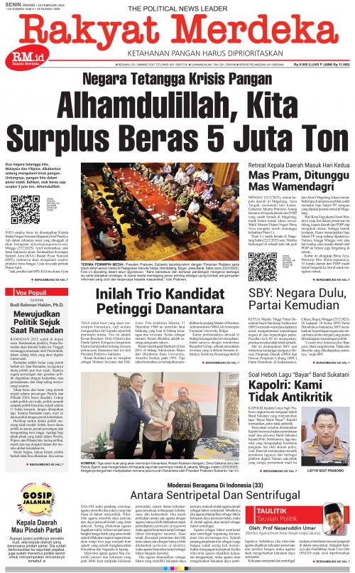 Epaper Rakyat Merdeka 24 Februari 2025