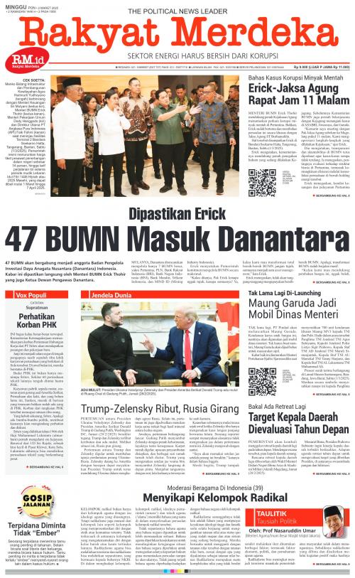 Epaper Rakyat Merdeka 2 Maret 2025