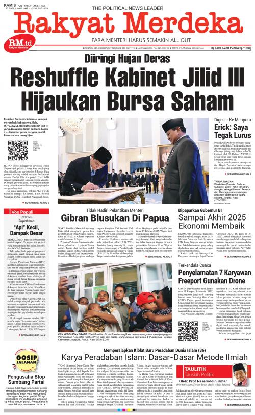 Epaper Rakyat Merdeka 18 September 2025