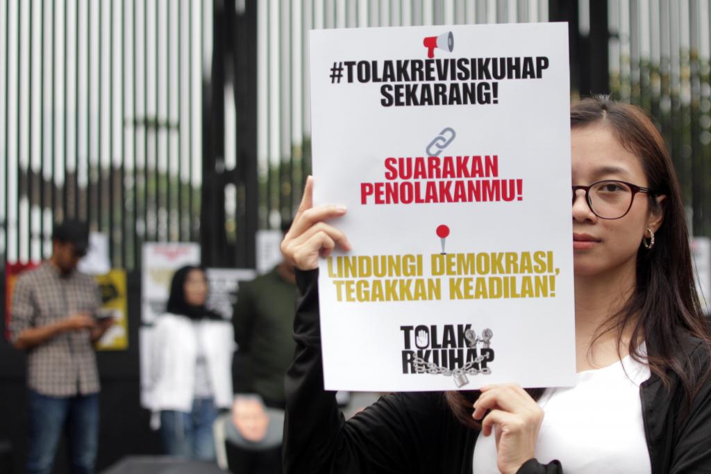 Aksi Damai Tolak RUU KUHAP
