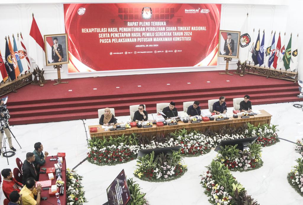 Rapat Rekapitulasi Nasional Pemilu 2024 Pasca Putusan MK