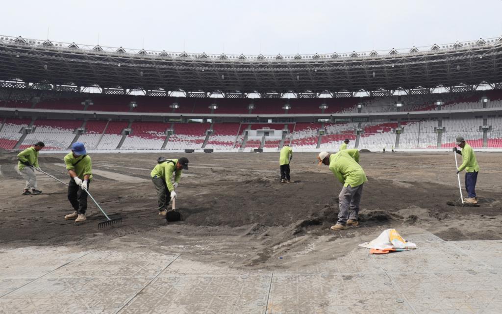 Revitalisasi Rumput GBK Revitalisasi Rumput GBK