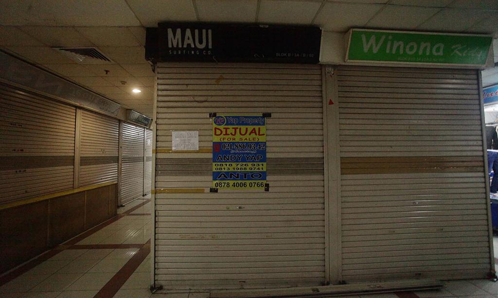 Ruko Pasar Tanah Abang Banyak Yang Tutup