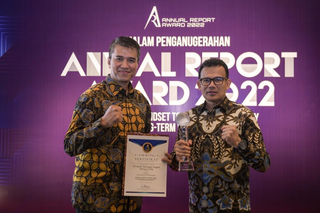 Sajikan Laporan Keuangan Terbaik, Bank BTN Raih Juara I Annual Report Award