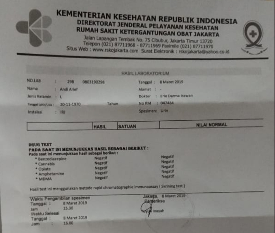 Andi Arief Pamer Hasil Lab Ke Lawan-Lawannya